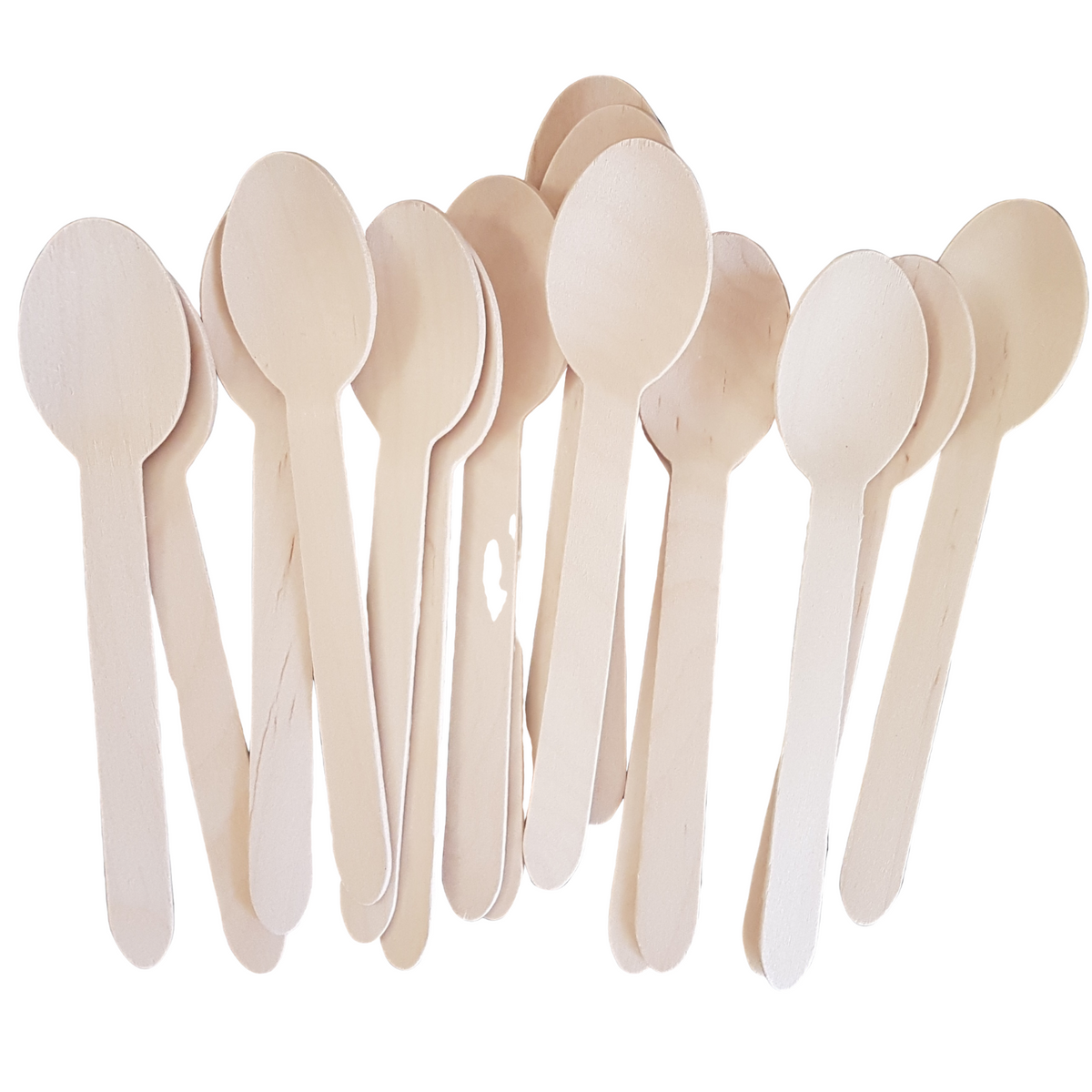 6" Wooden Spoons, 100 pack or 1000 case | Greenovation - Eco dinnerware